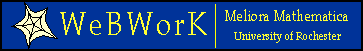 Welcome to WeBWorK